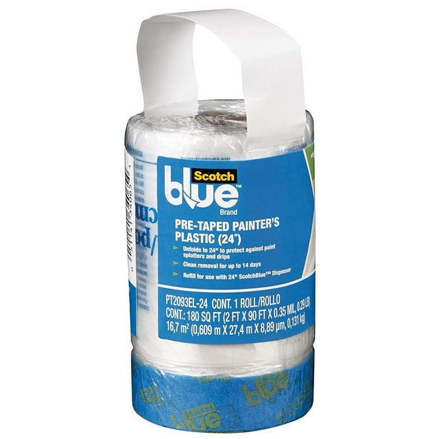 3M PT2093EL-24 Pre-Taped Painter's Plastic - Walmart.com
