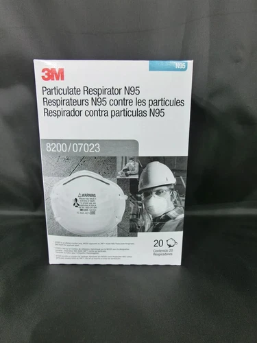 3M Particulate Respirator N95 Masks 8200-07023 - 1 Box Of 20 Masks ...