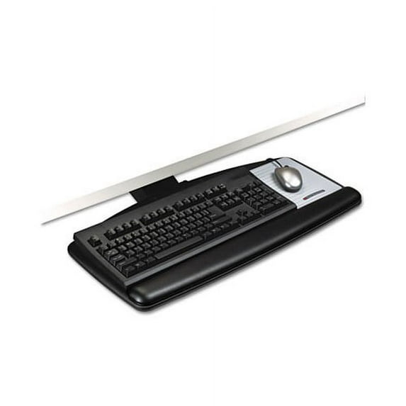 3M Positive Locking Keyboard Tray, Standard Platform, 21.75" Track ...