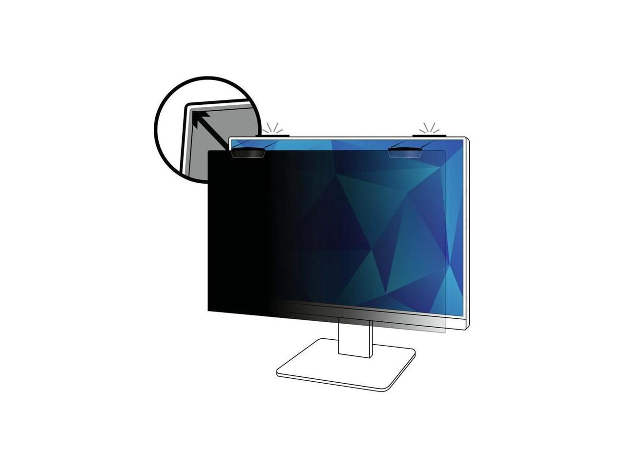 3M Anti-glare Privacy Screen Protector for 27" Widescreen LCD Monitor ...