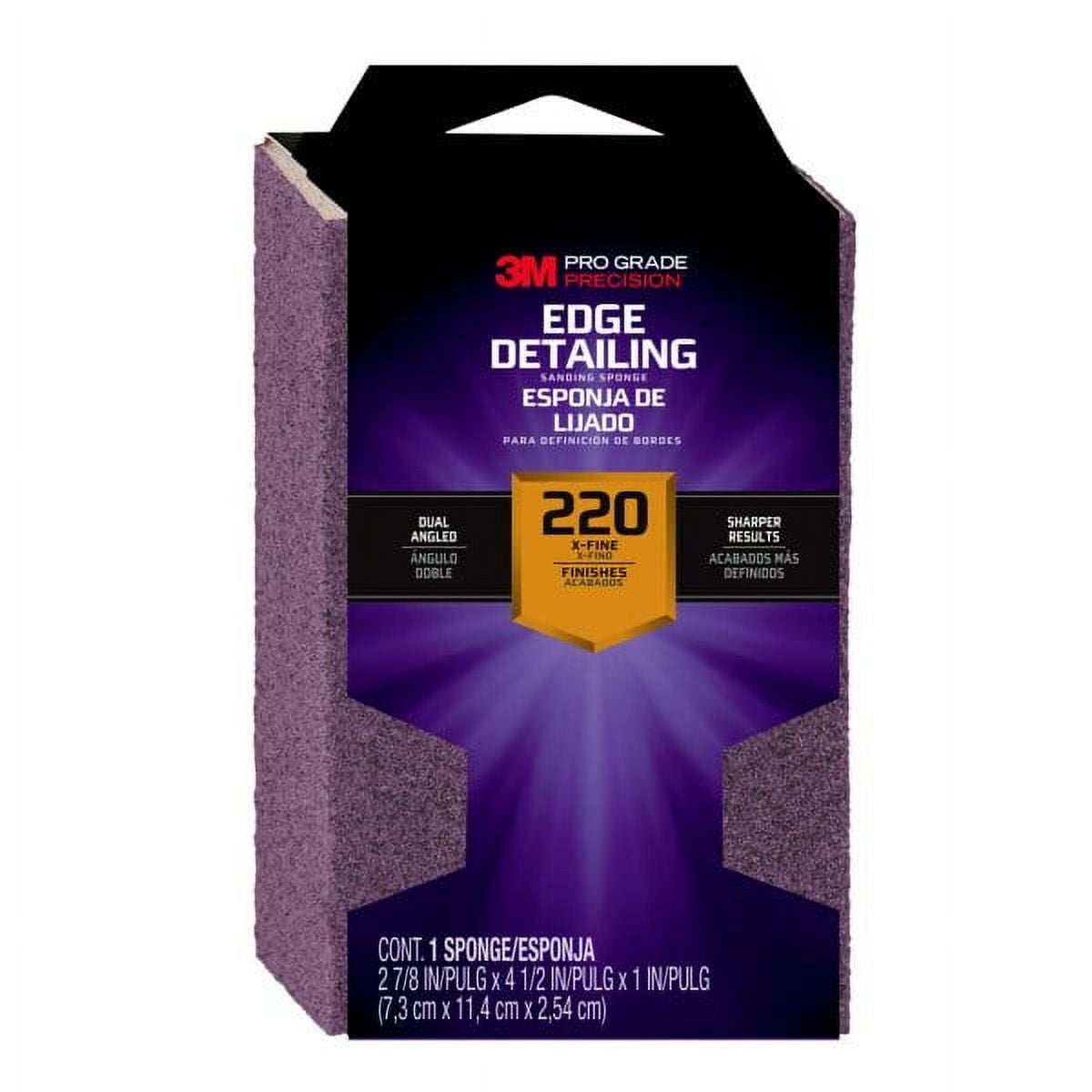 3M™ Pro Grade Precision™ Edge Detailing Dual Angle Sanding Sponge ...