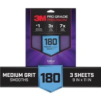 3M Pro Grade Precision Sandpaper Sheet with No-Slip Grip Backing - Pack ...