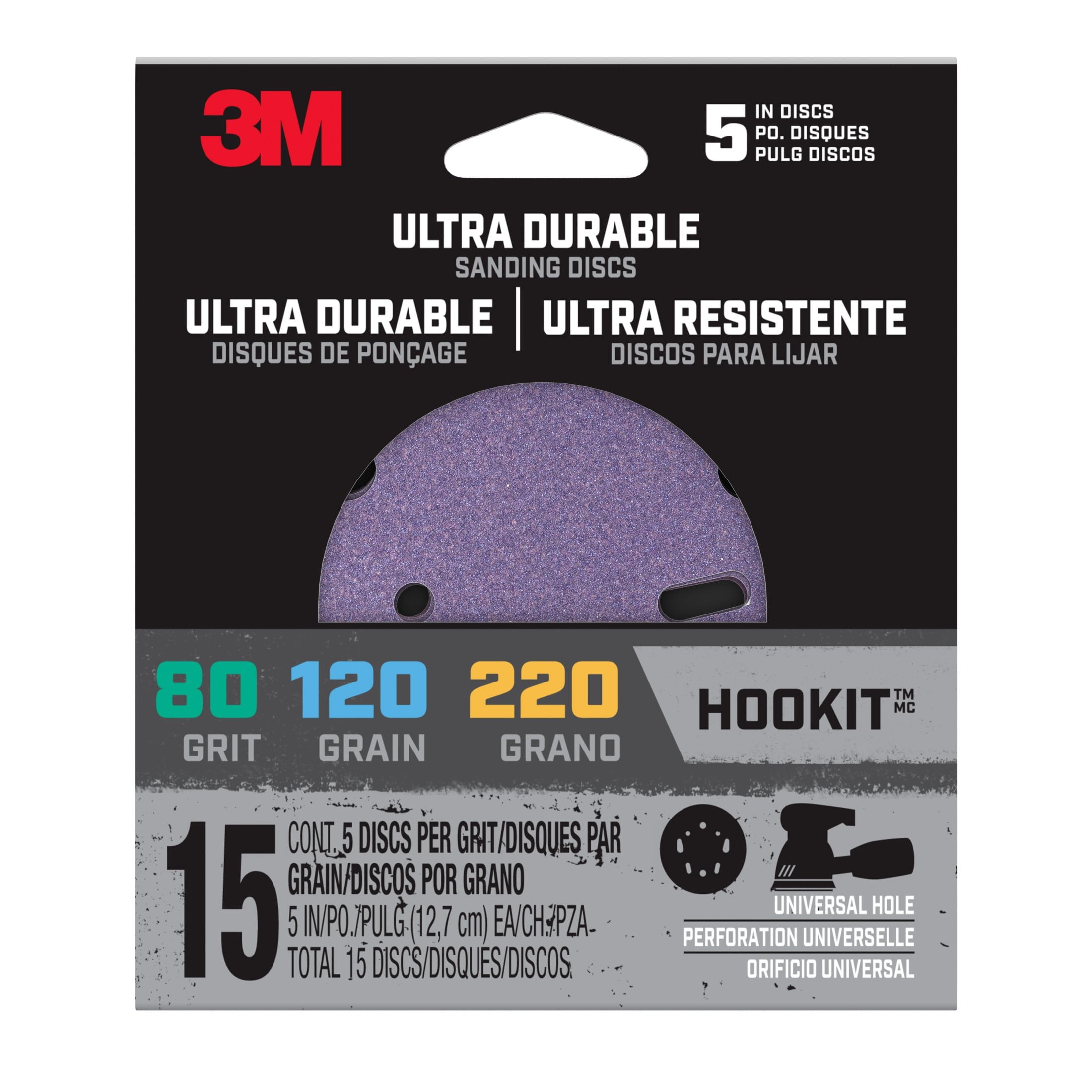 3M Pro Grade Precision Sanding Discs, Ultra Durable, Universal Hole ...