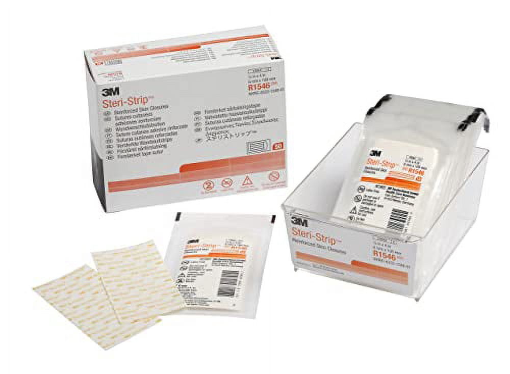 3M™ Steri-Strip™ Reinforced Adhesive Skin Closures, R1546, 1/4 in x 4 ...