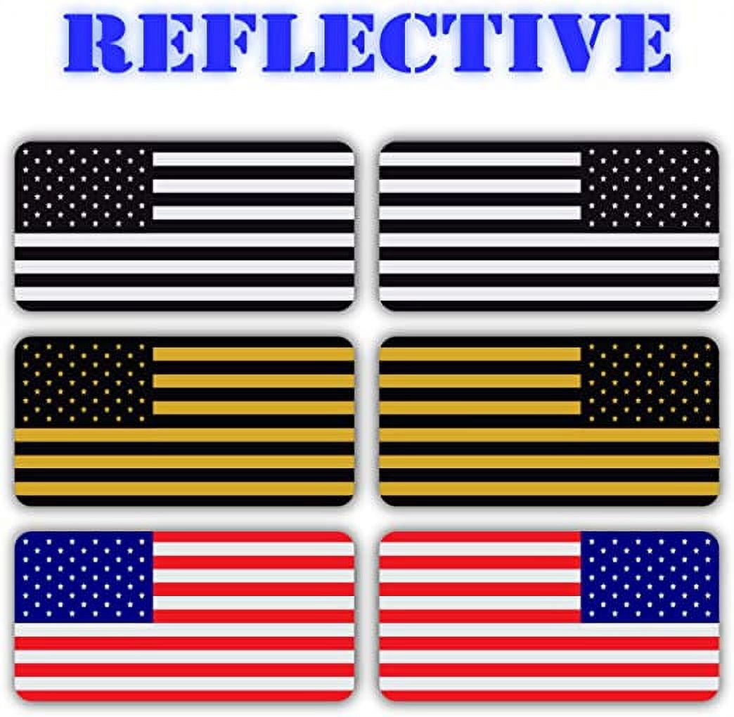 3M REFLECTIVE Stealthy Flag Hard Hat Stickers | Black Ops Decals ...