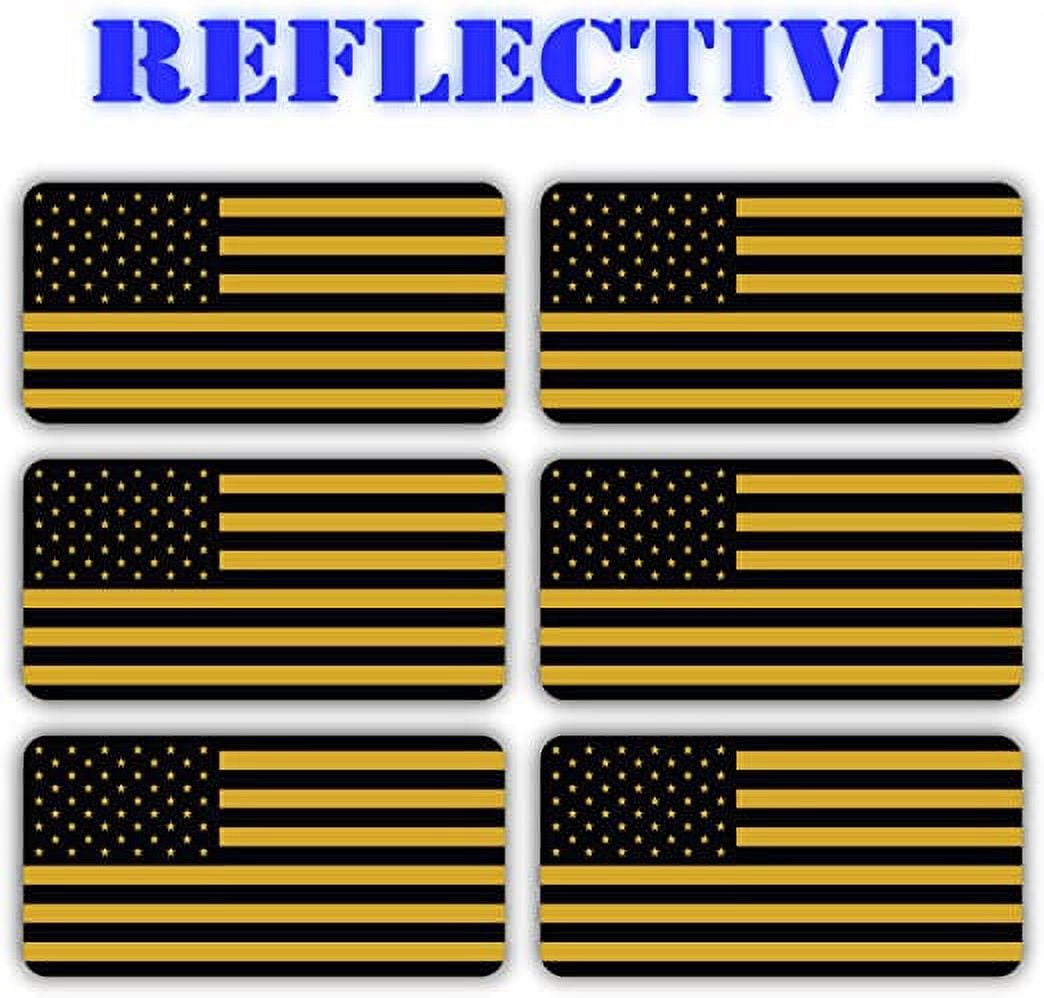 3M REFLECTIVE Stealthy Flag Hard Hat Stickers | Black Ops Decals ...