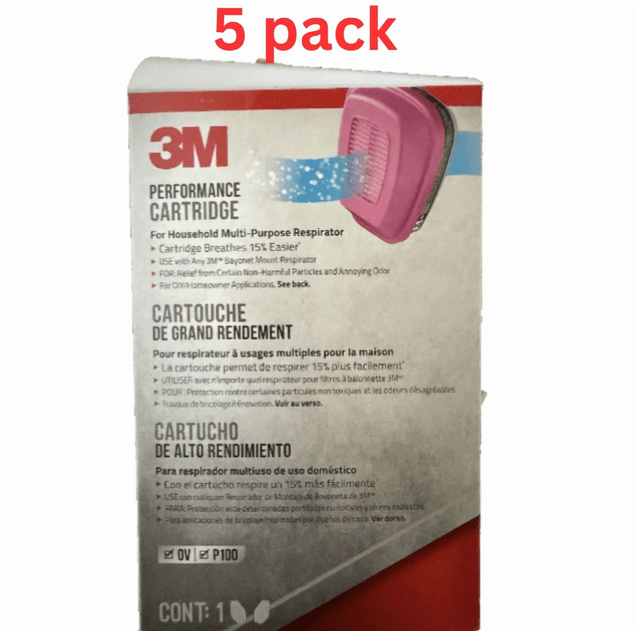 3M Respirator Organic Vapor Replacement Cartridge House Hold ...