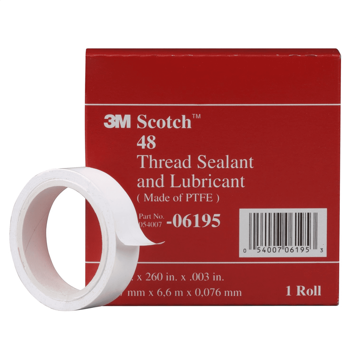 3M SEALANT TAPE SCOTCH PIPE THREAD 1/2" X 260" - Walmart.com