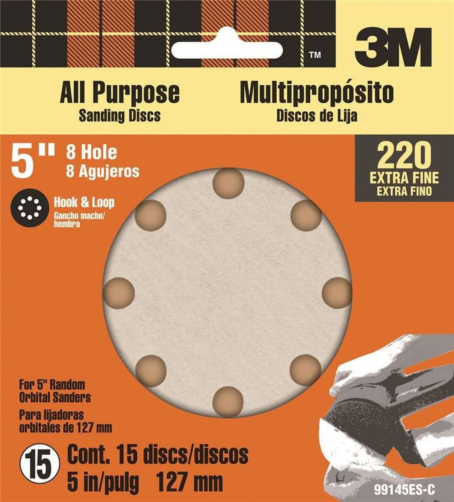 3M SandBlaster 99145NA Sanding Disc 220-Grit Very Fine Grade Aluminum ...