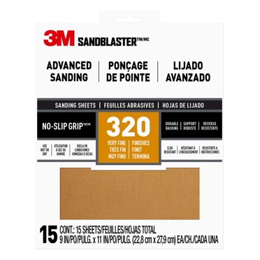 3M Wetordry Sandpaper, 32023, 1500 Grit, 9 in x 11 in, 5 Pack - Walmart.com