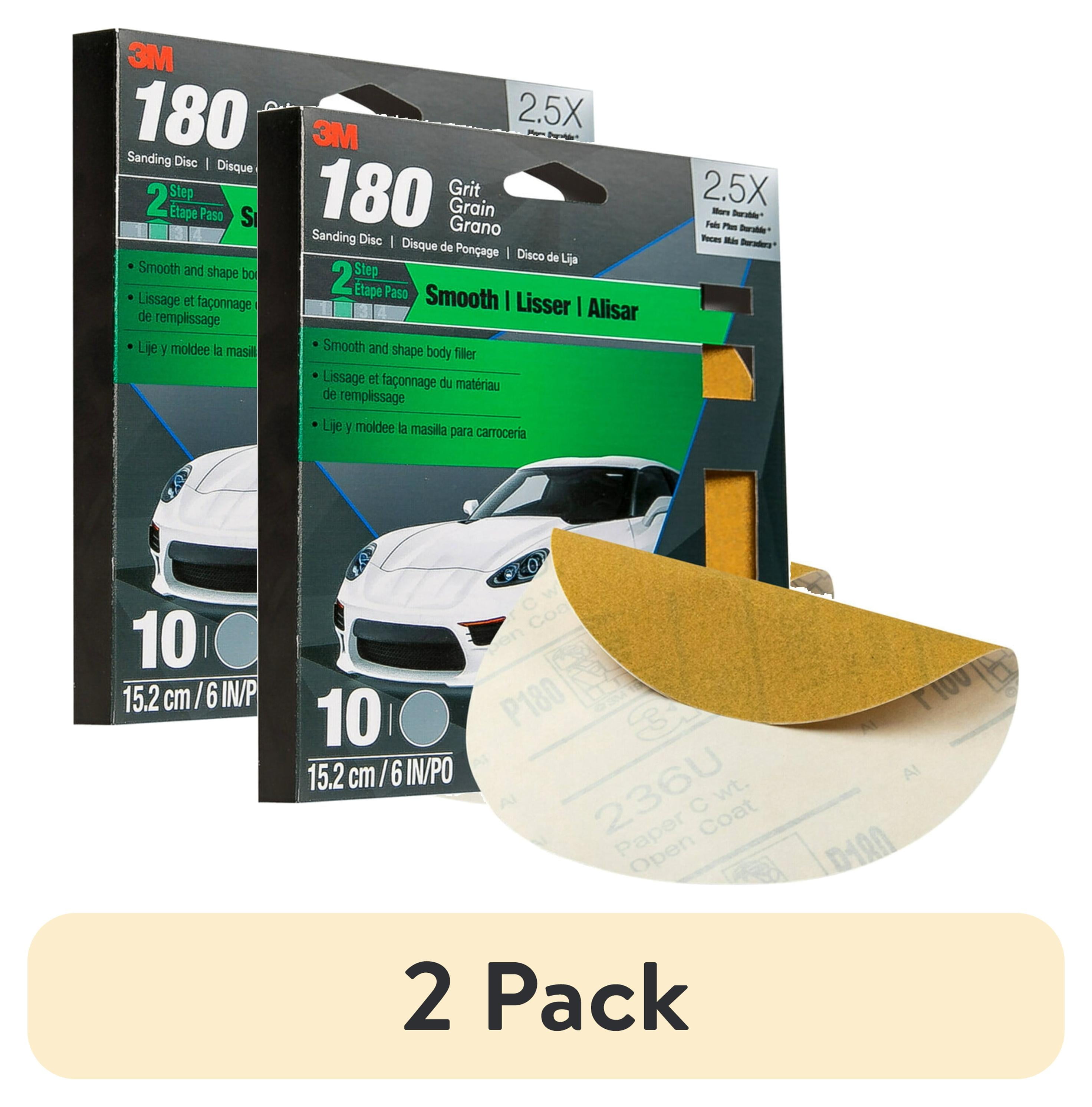 3M Sanding Discs 180 Grit - Long Lasting Abrasive - Walmart.com