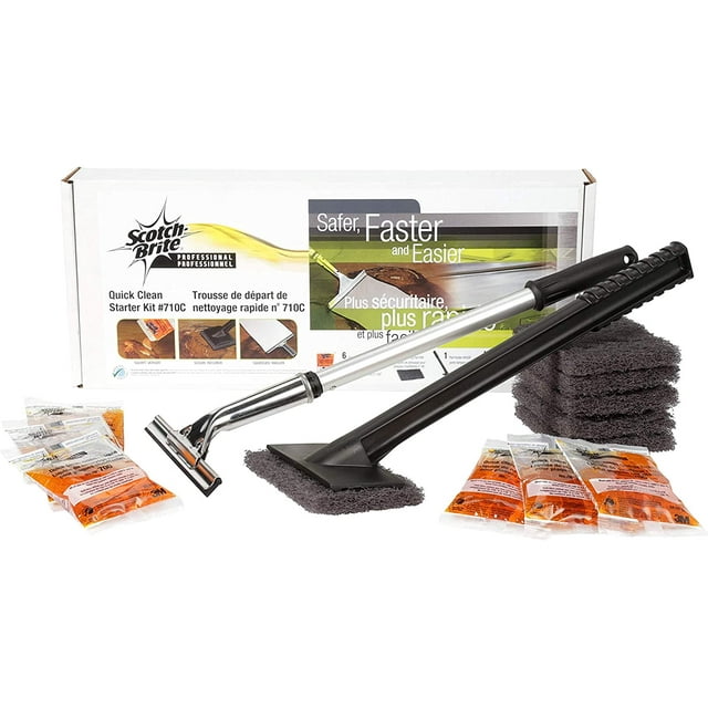 3M Scotch-Brit Quick Clean Griddle Cleaning System Starter Kit, 1/case ...