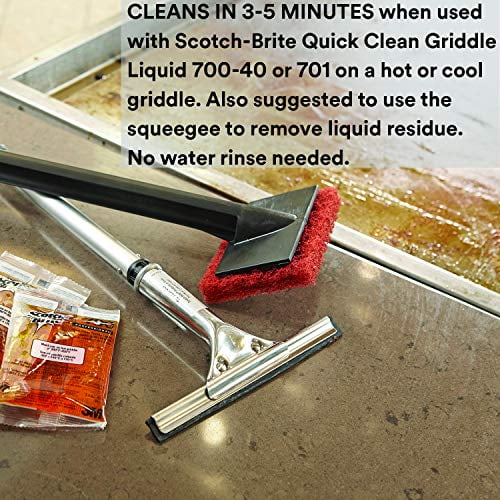 3M Scotch-Brite Griddle Cleaning, Quick Clean Heavy Duty Scour Pad, 4 ...