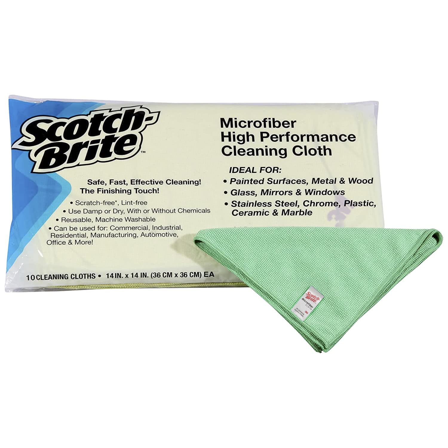 3M Scotch Brite Professional Lint Scratch Free Microfiber Cleaning ...