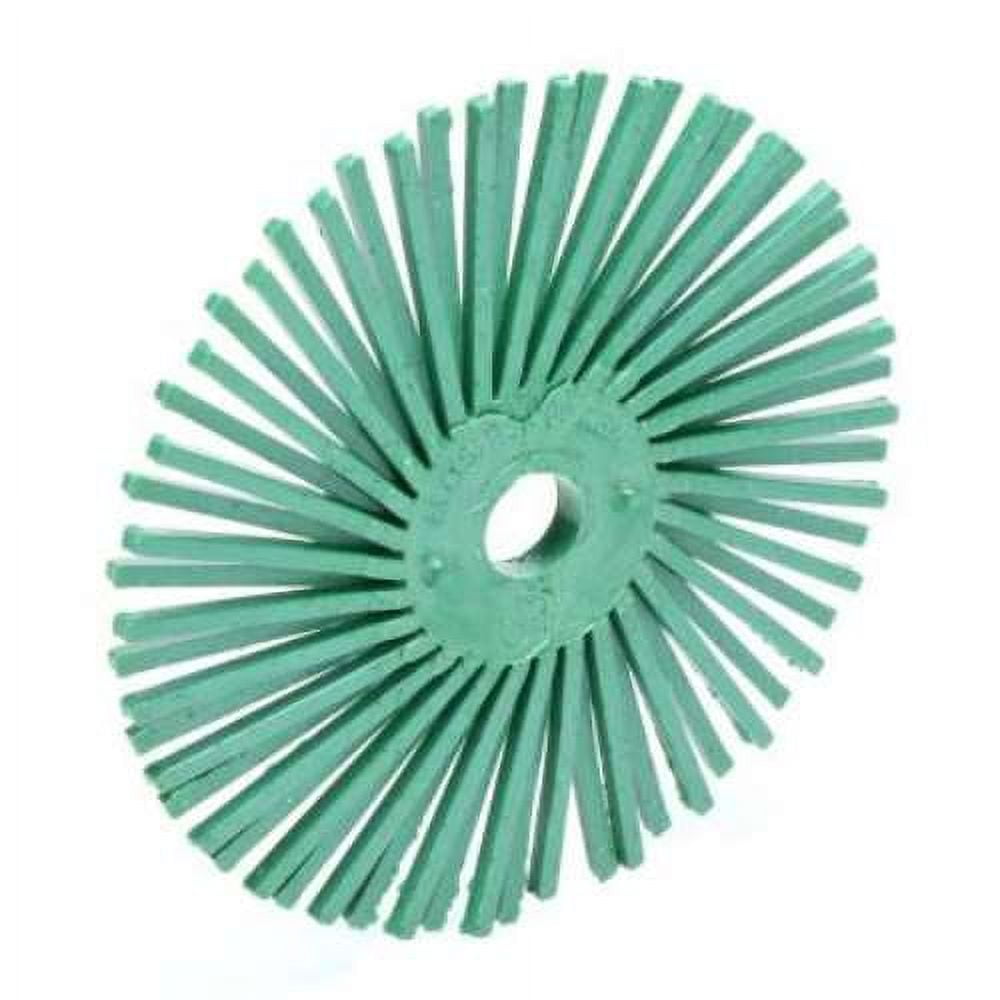 3M Scotch-Brite Radial Bristle Brushes, 3 in Dia, 3/8 in Arbor, Ceramic ...