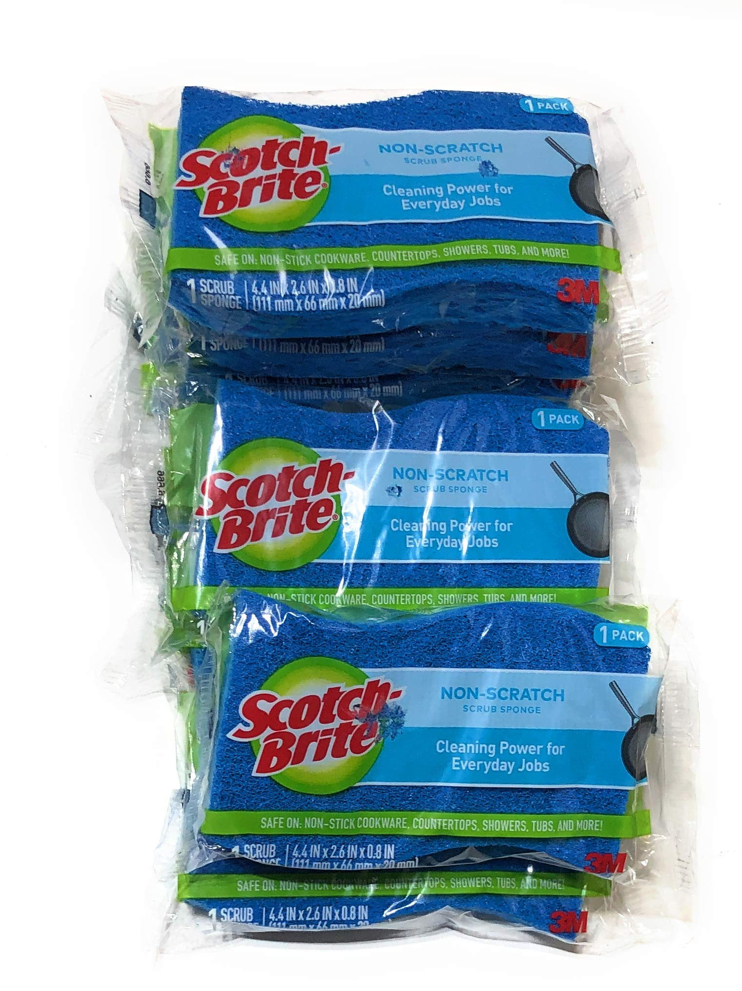 3M Scotch Brite Scrub Sponge Pack 10, Non Scratch - Walmart.com