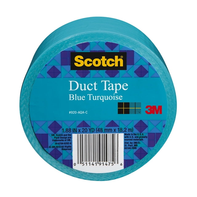 3M Scotch Duct Tape for Artists, Turquoise, 1.88" x 20 yds. - Walmart.com