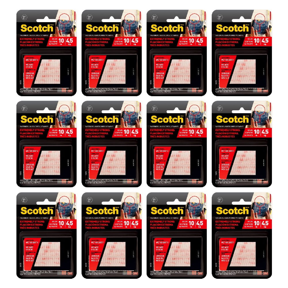 3M Scotch Extreme Fasteners EZ Pass Dual Lock Strips 2 Sets Clear, 12 ...