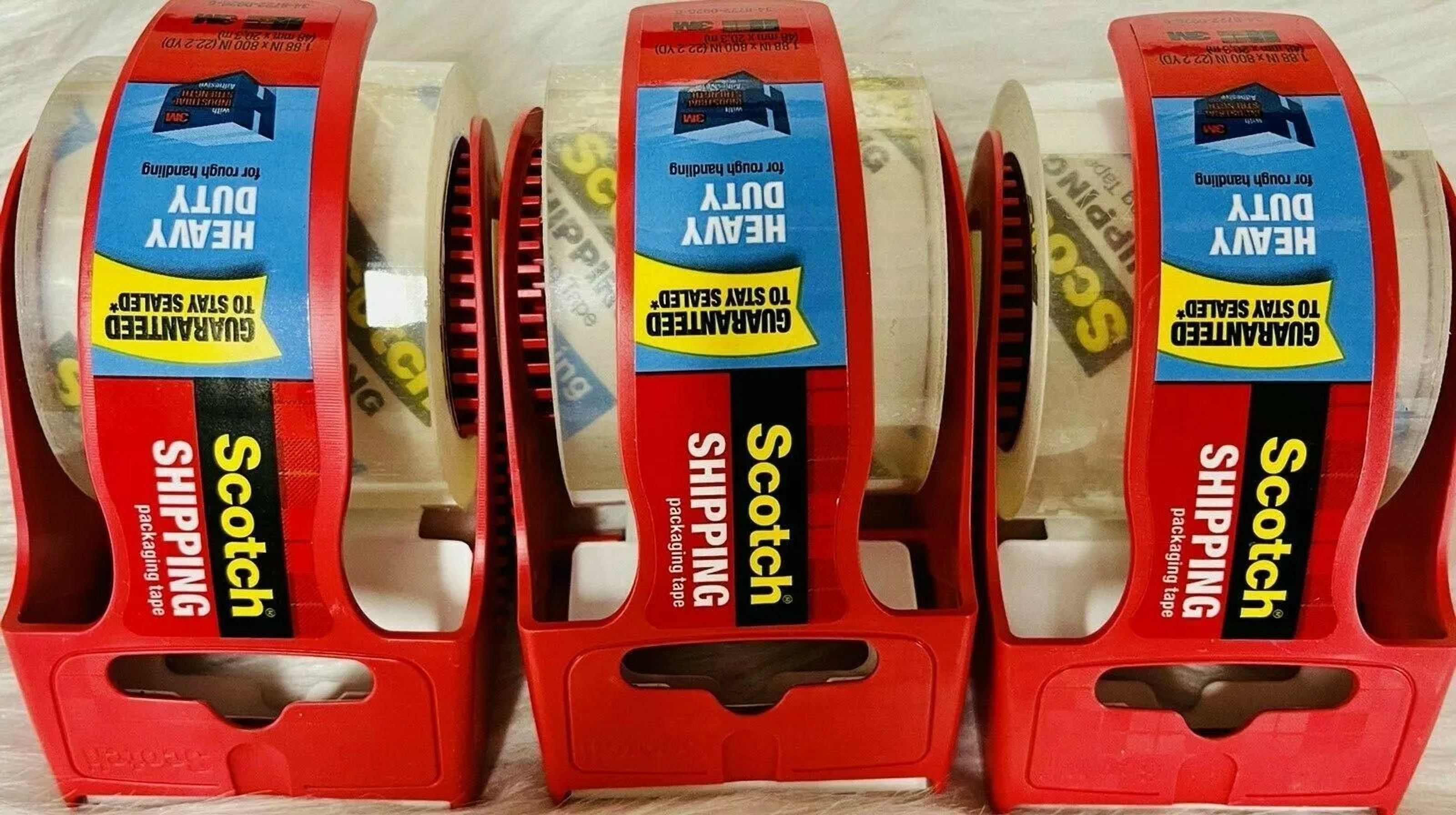 3M Scotch Heavy Duty Shipping Packaging Tape, 1.88 X 800 - Clear (3 ...