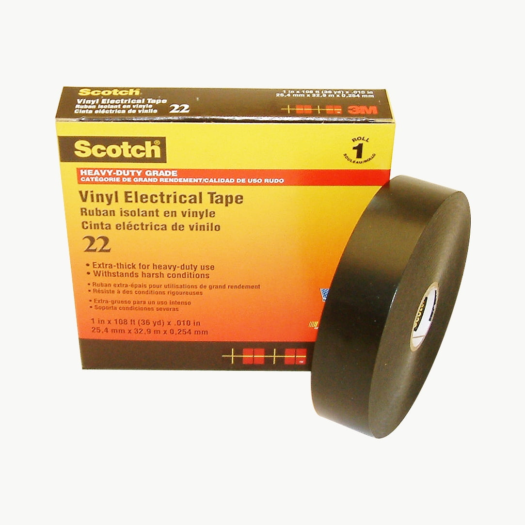 3M Scotch Heavy Duty Vinyl Electrical Tape 22, 1 in x 36 yd - Walmart.com