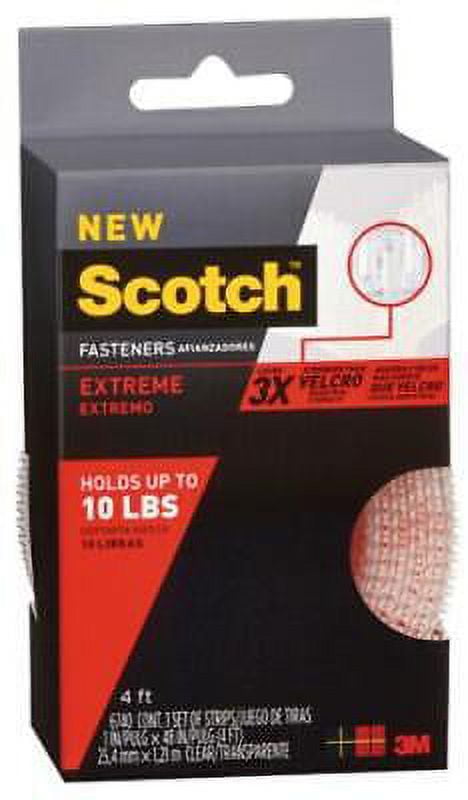 3M Scotch Medium Foam Hook and Loop Fastener 48 in. L 1 pk - Walmart.com