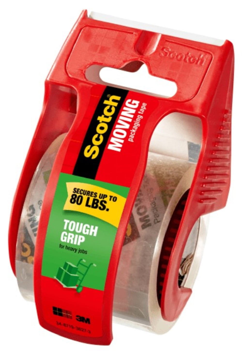 3M Scotch Tough Grip Moving Packing Tape with Dispenser (Pack of 2 ...