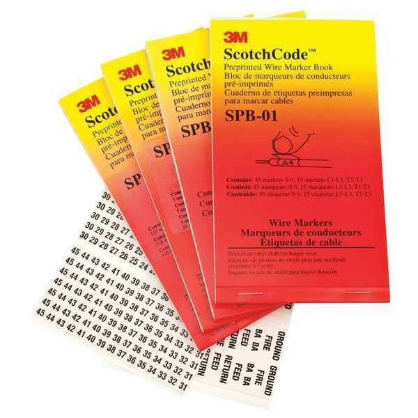 3m Wire Marker Book,Preprintd,Slf-Adhes,PK5 SPB-09 - Walmart.com