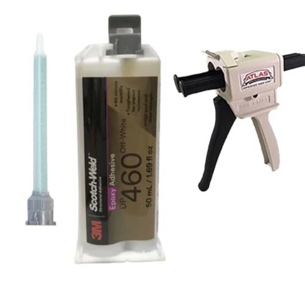 3M ScotchWeld DP460 Off-White 60-Minute Toughened Epoxy Adhesive Dispenser Kit (50ml/1.7oz w ...