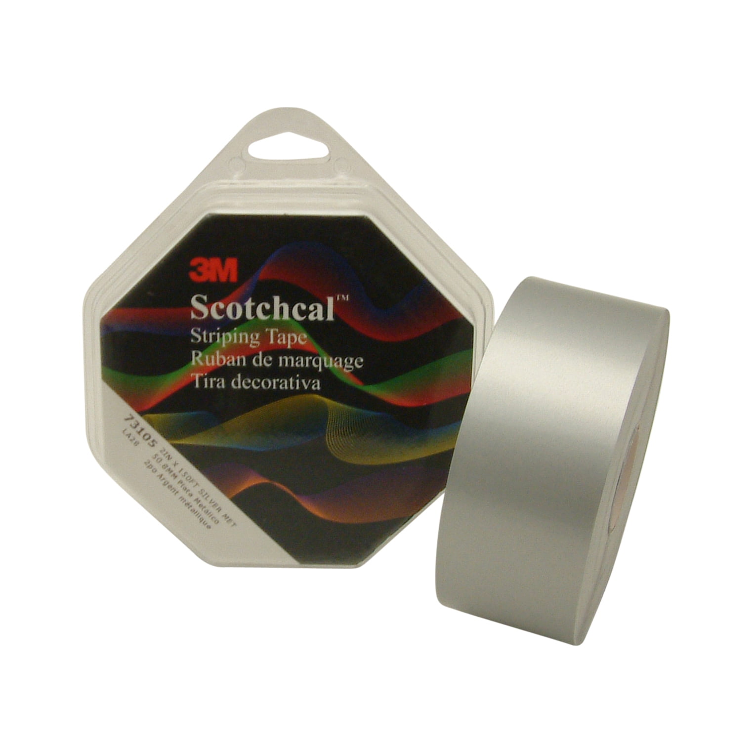 3M Scotchcal Striping Tape: 2 in. x 50 yds. (Silver Metallic) - Walmart.com