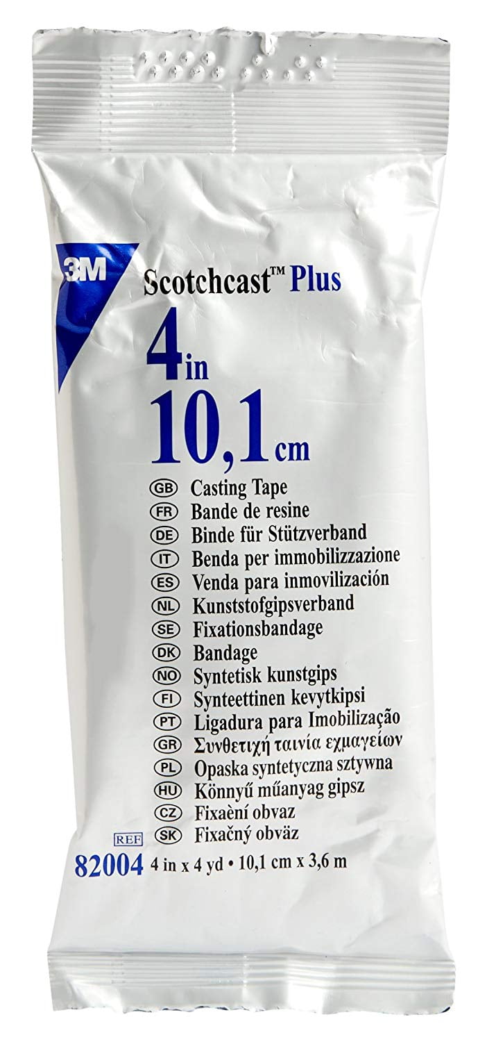 3M Scotchcast 82004 Plus Casting Tape, White 4" x 4 Yard (Pack of 10 ...