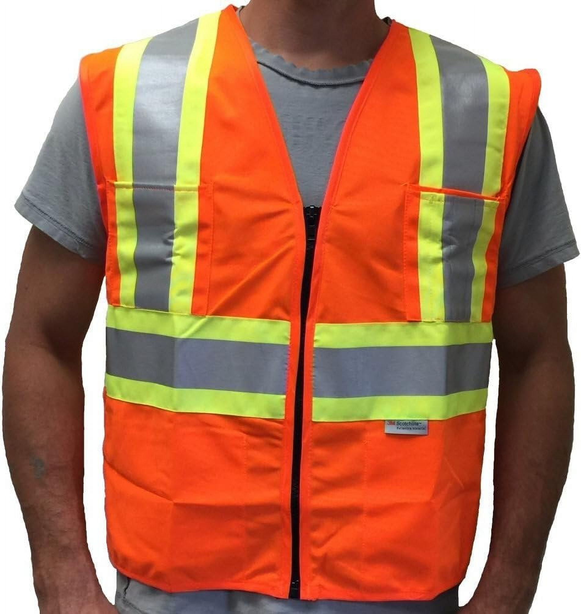 3m Scotchlite Reflective Ok1 Traffic Vest Class Ii Orange Unisex Xl