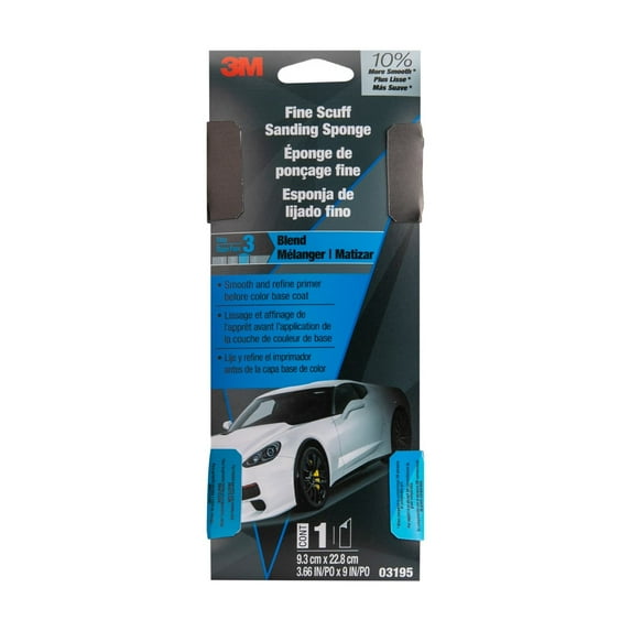 3M Scuff Sanding Sponge, 03195, 3-2/3 inch x 9 inch - Walmart.com