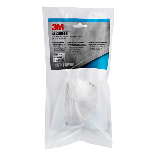 3M™ SecureFit 200 Anti-Fog Eyewear, SF200P1-DC, Clear - Walmart ...