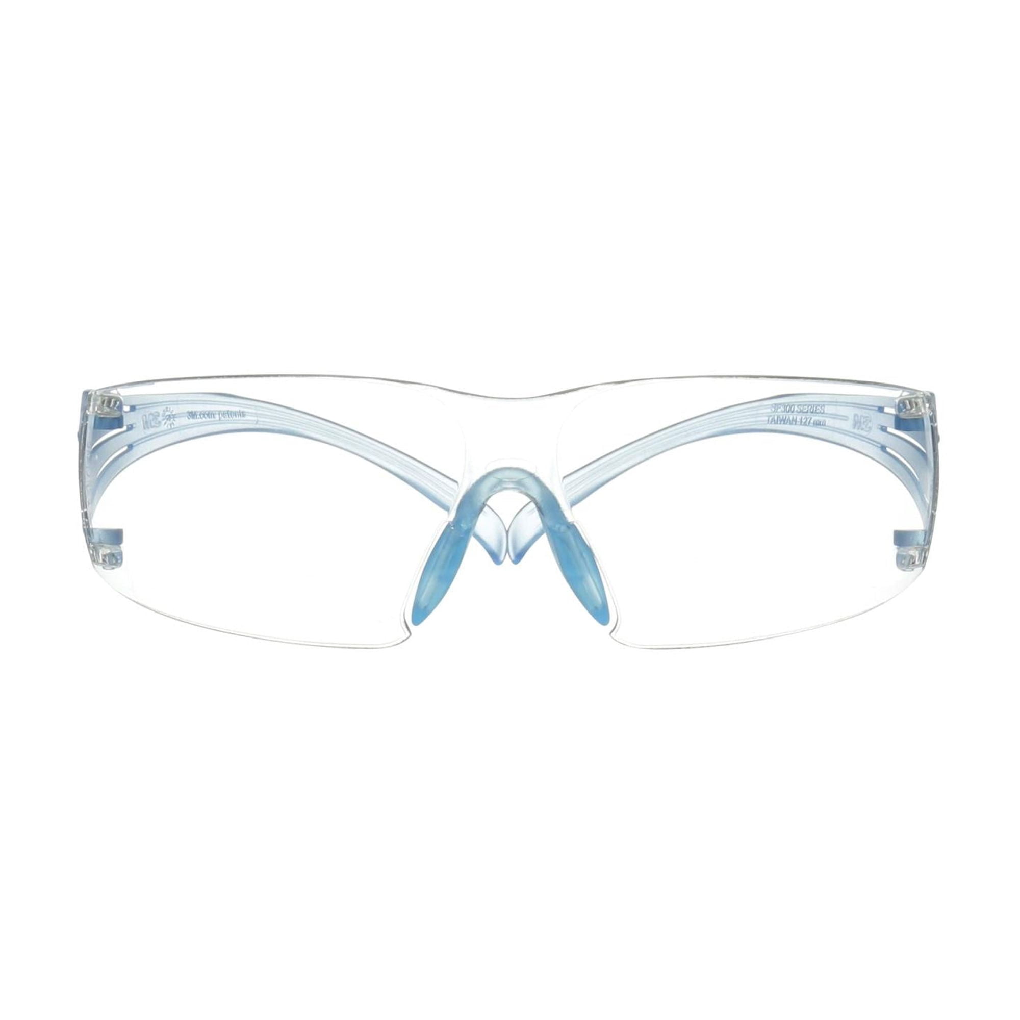3M SecureFit 300 Series, SF301SGAF-LBL, Ice Blue Temples - Walmart.com