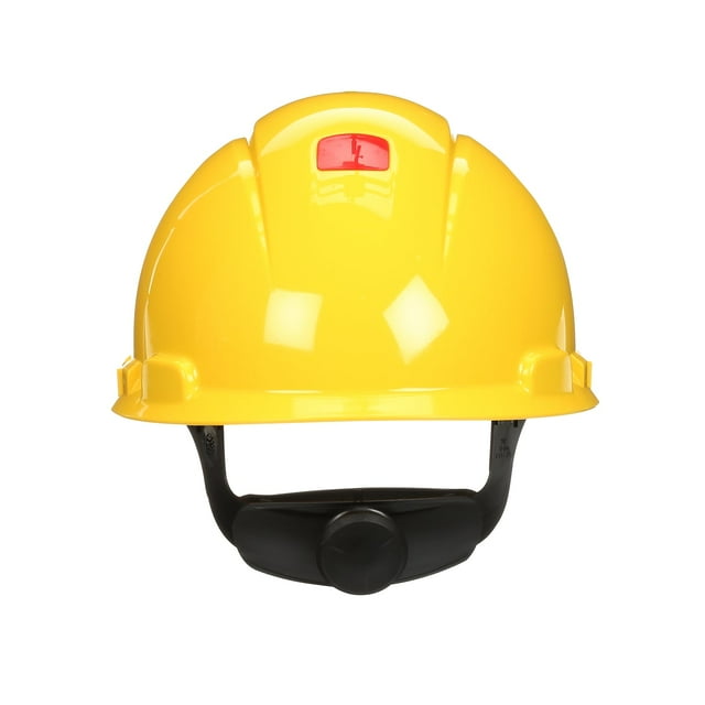 3M SecureFit HDPE 4-Point Ratchet Suspension Hard Hat Yellow H702SFRUV ...