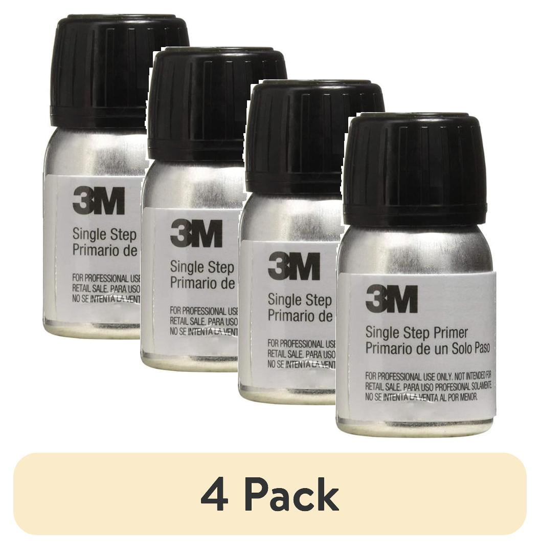 (4 pack) 3M Single Step Primer, 08682, Black Color, One-Part Urethane, UV Resistant, 30 mL/1.01 ...