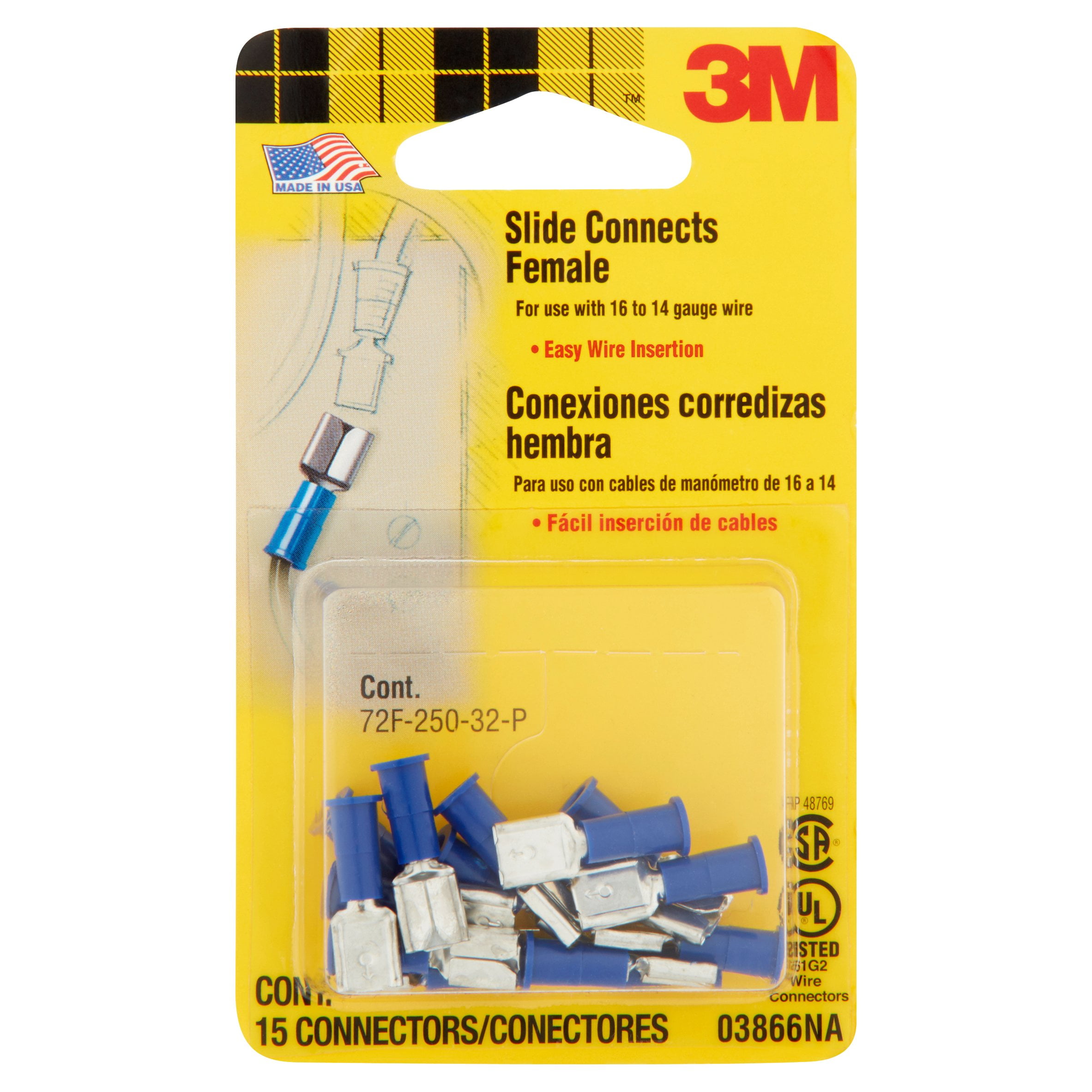 3M Slide Connects Quick Connect Female Connectors, 0.75" x 2.88" x 4.75 ...