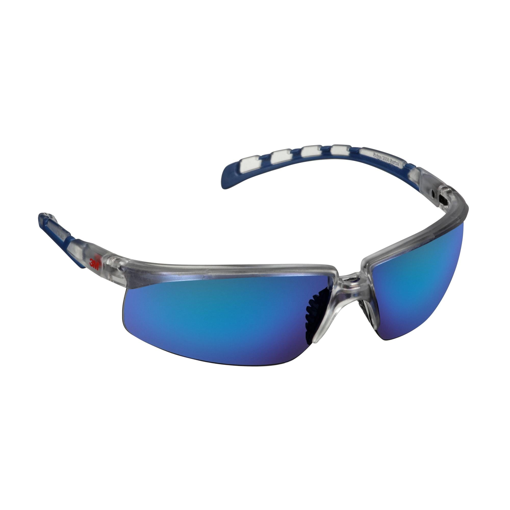 3M Solus 2000 Series, S2008AS-CLR, Clear/Blue Temples - Walmart.com