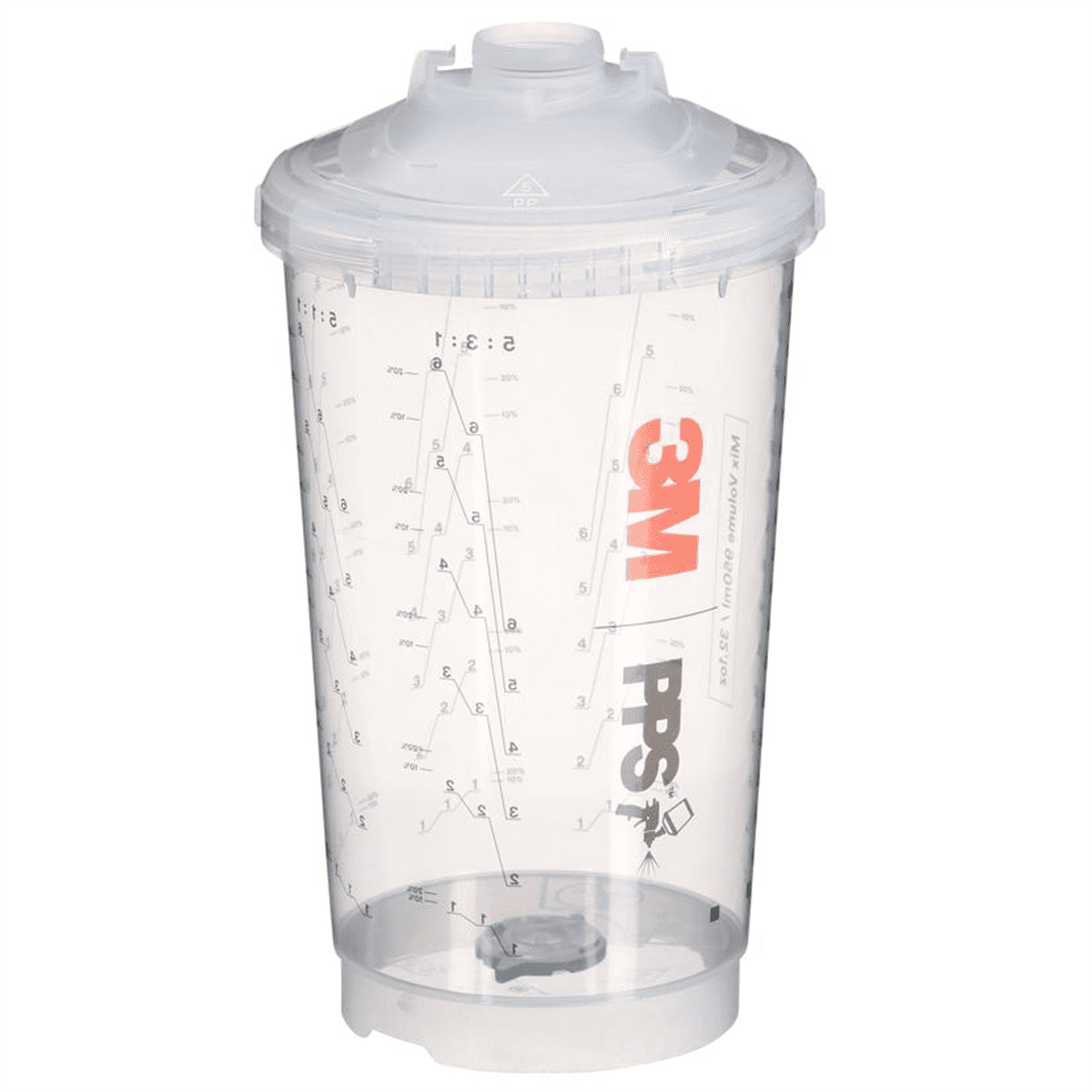 3M Spray Cups Kit 26264, Large (32.1 fl oz, 950 ml), 200 Micron Filter ...