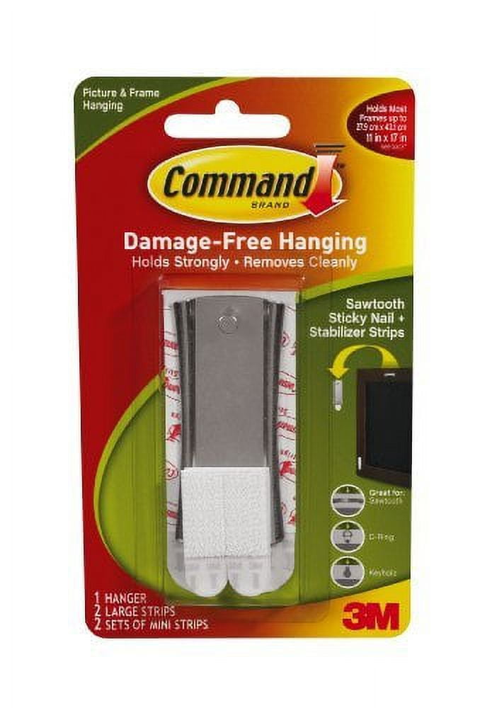 3M Sticky Nail Sawtooth Metal Hanger (Pack of 3) - Walmart.com