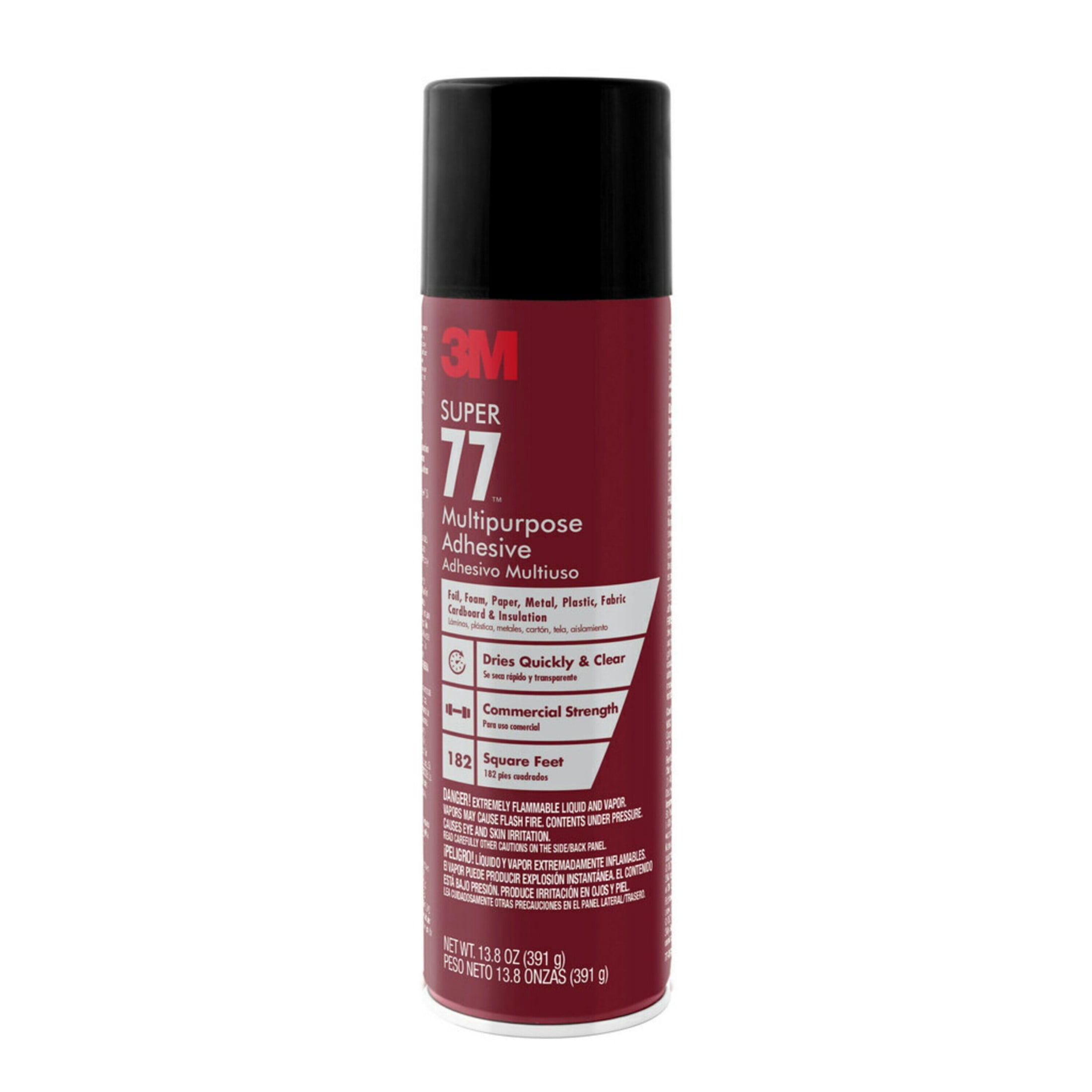 3M Super 77 Multipurpose Spray Adhesive 13.8 oz, clear, quick-drying ...