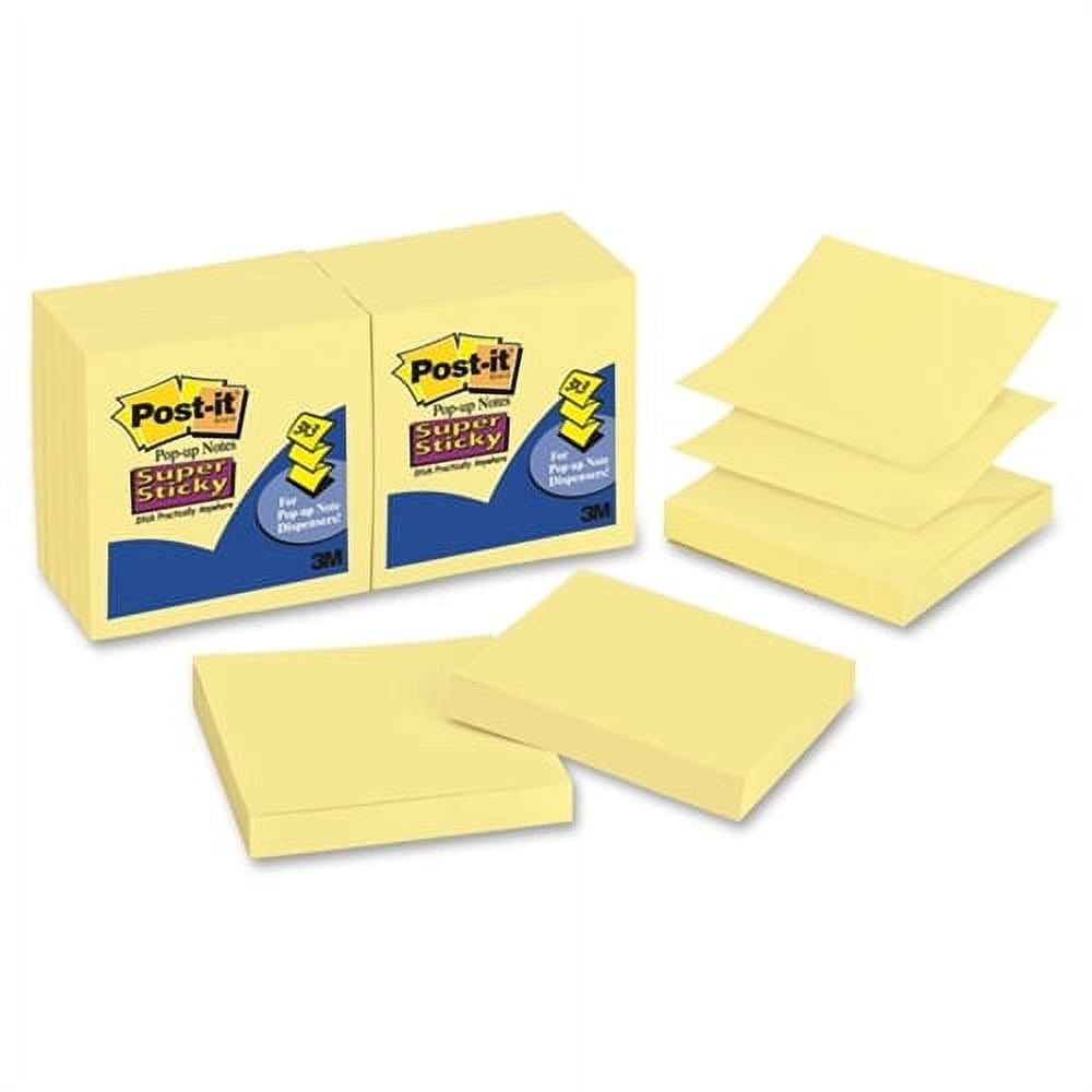 3M Super Sticky Pop-up Note Refill R330-12SSCY - Walmart.com