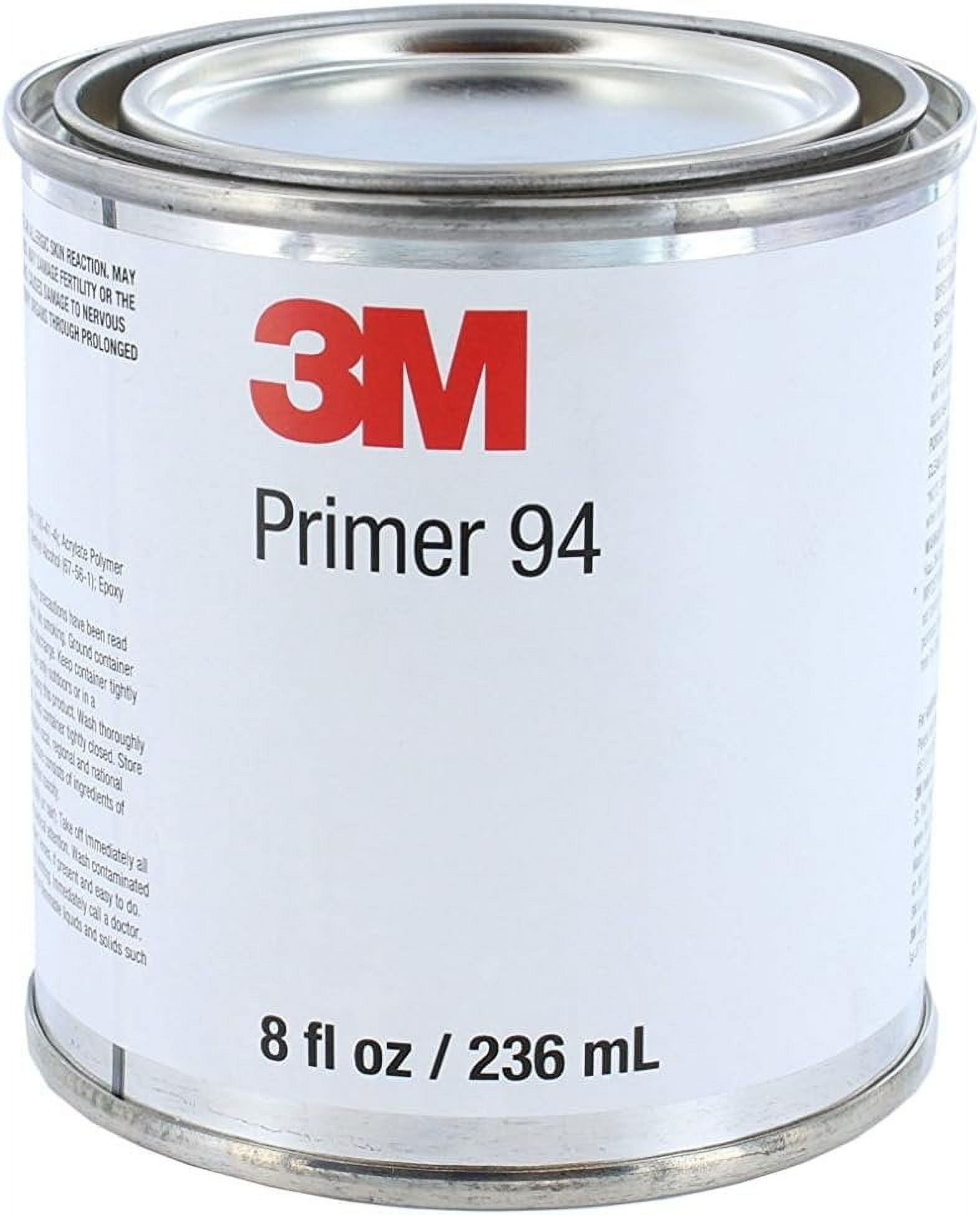 3M Tape Primer 94, Clear Adhesive Bonding Paint Prep, 8 oz, Plastic and ...