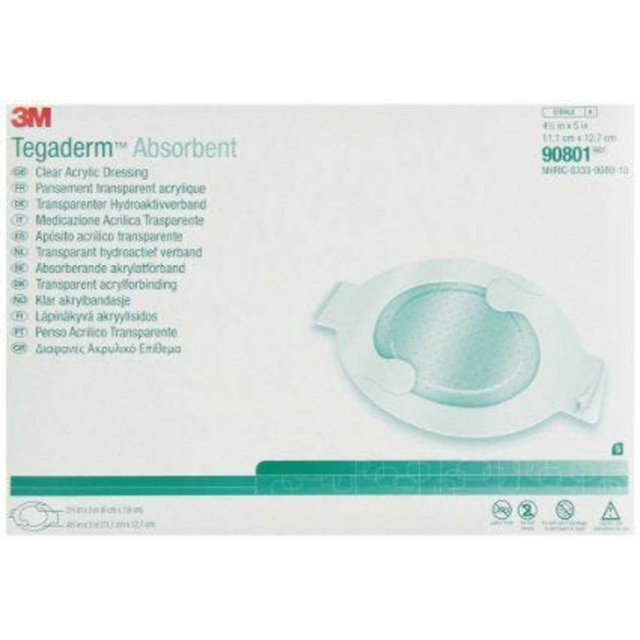 3M Tegaderm 90800 Acrylic Dressing Adhesive 3 X 3 Inch Acrylic Sterile ...