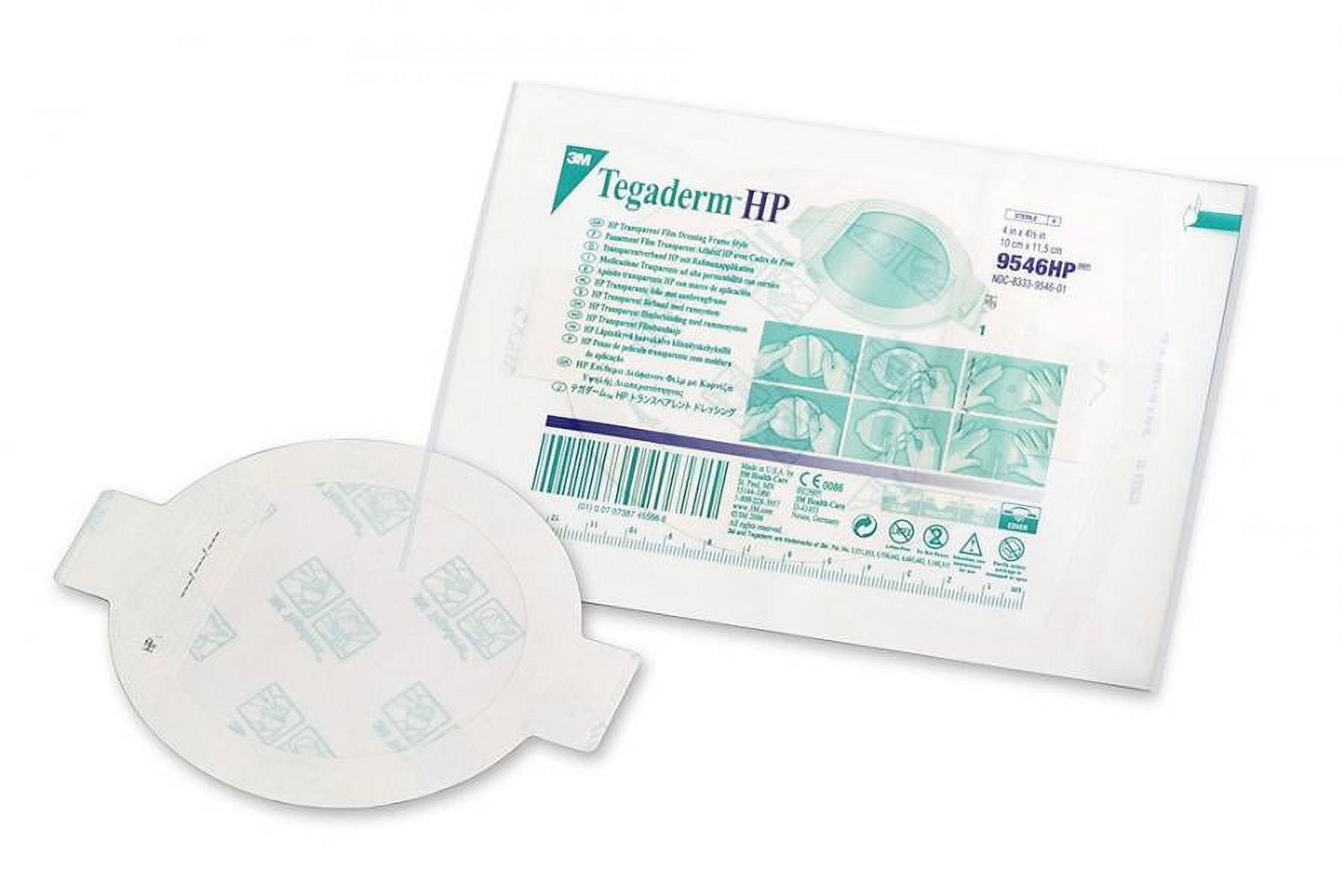 3M Tegaderm HP Transparent Film Dressing, 4 x 4.15 Inch, Oval, 50 Count ...