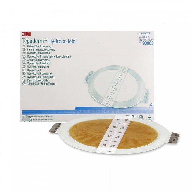 3M Tegaderm Hydrocolloid Dressing, 5-1/8 x 6 Inch, Oval, 5 Count ...