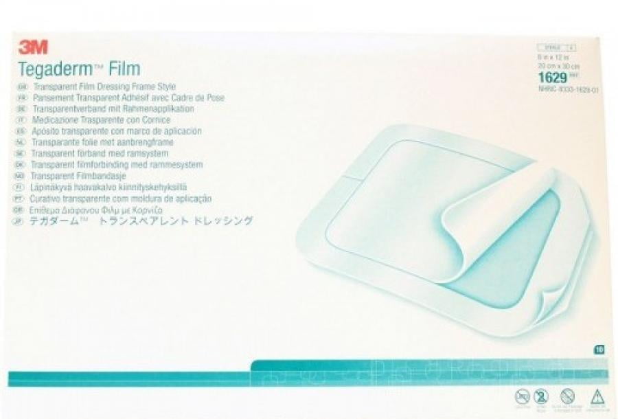 3M Tegaderm Transparent Film Dressings, 8 Inches x 12 Inches, 10 Count ...
