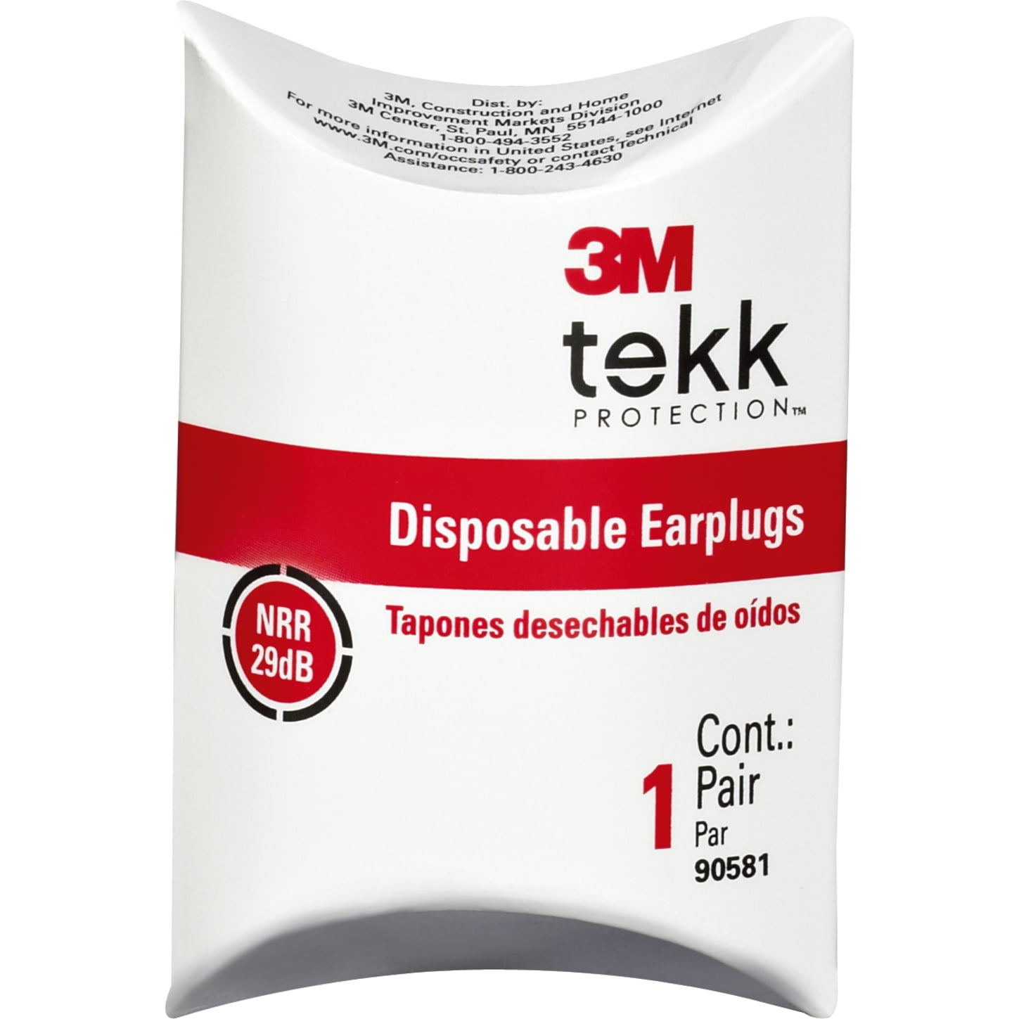 3M Tekk Protection Disposable EAR Plugs, 200-Pair - Walmart.com