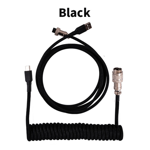 3M Type C Mechanical Keyboard Coiled Cable USB Keyboard Wire Mechanical ...