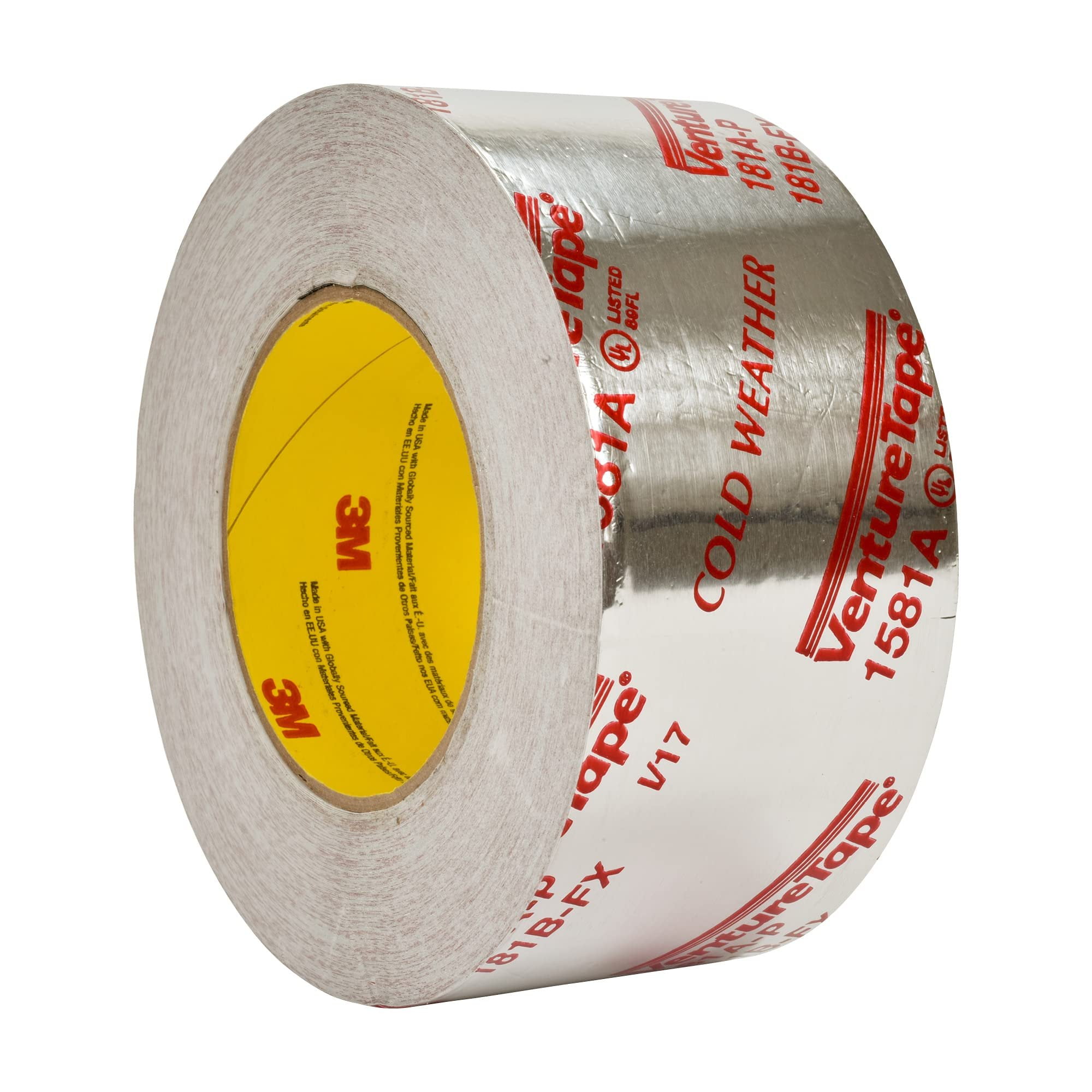 3M Venture Tape UL181A-P Aluminum Foil Tape 1581A, Rigid and Flexible ...